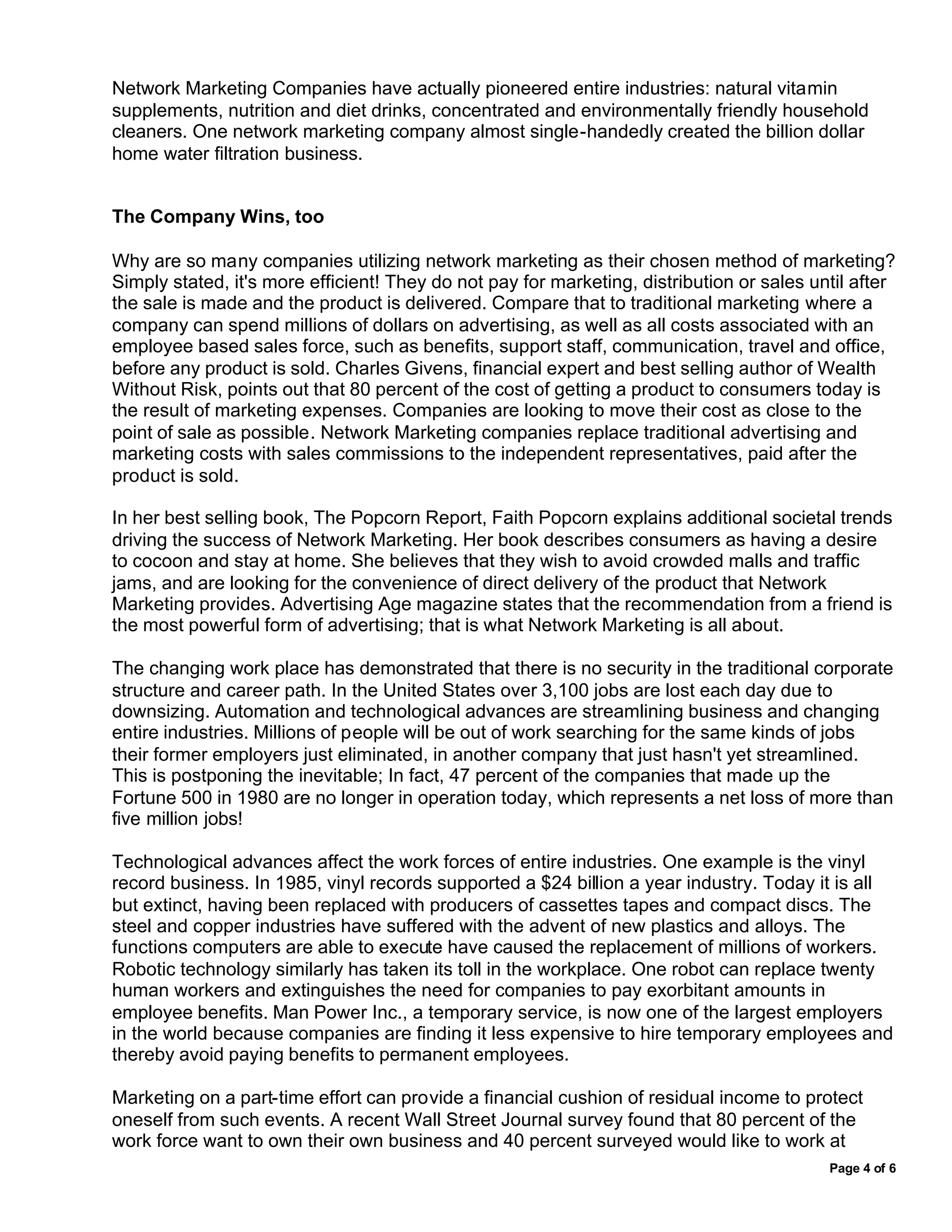 Facts about Network mktg | PDF