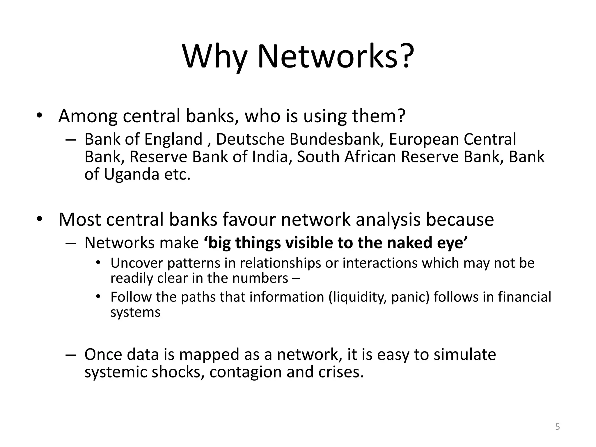 Network Modeling 101 - Applications to the banking industry | PPT