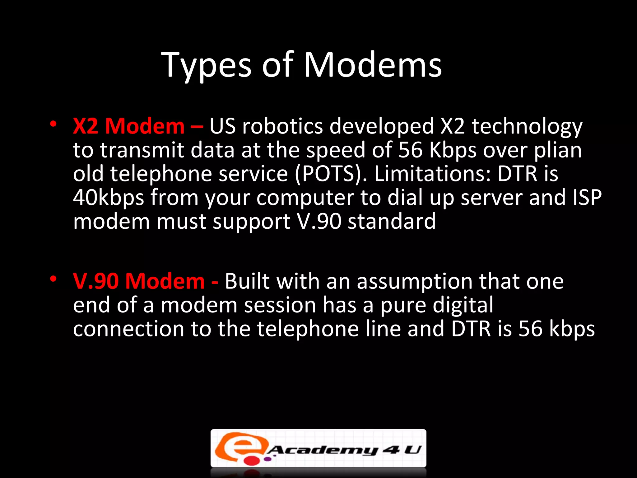 Network modem | PPT | Computer Networking | Computing