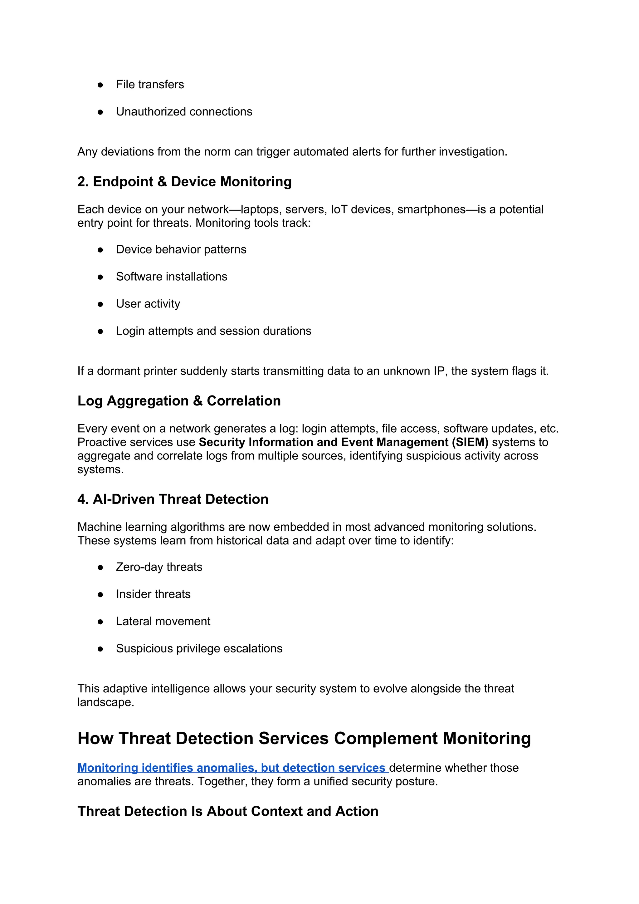 Proactive Network Monitoring & Cybersecurity Solutions | DOCX