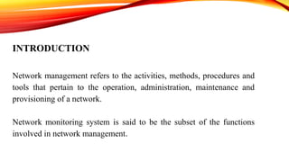 Network monitoring system for high availability infrastructure | PPTX
