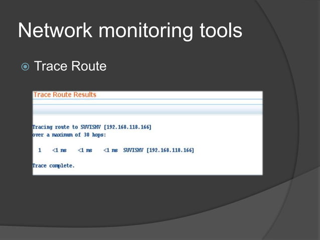 Network monitoring system | PPTX