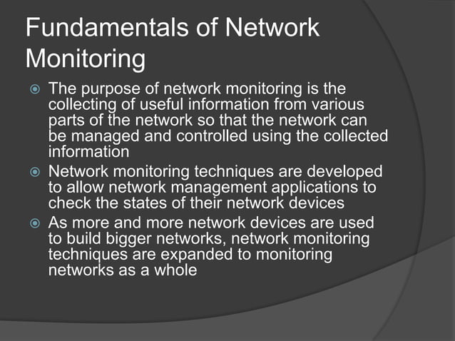 Network monitoring system | PPTX