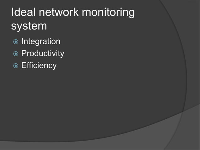 Network monitoring system | PPTX