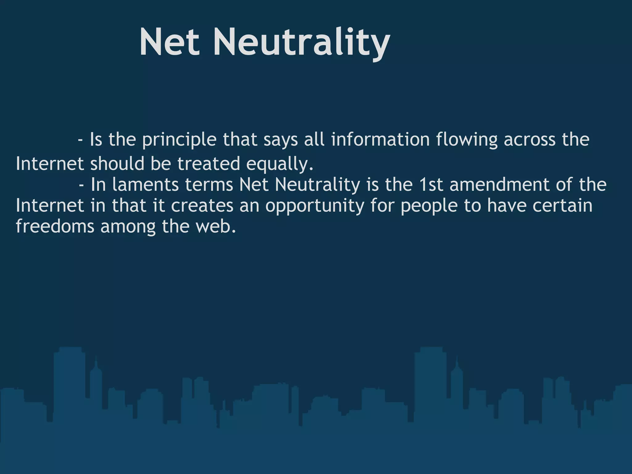 Network Neutrality | PPT