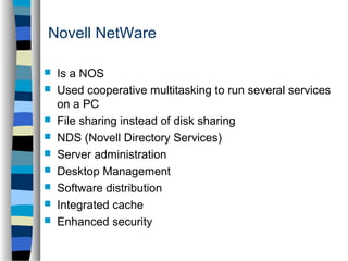 Network operating systems | PPT