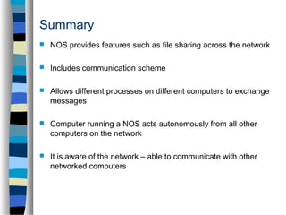 Network operating systems | PPT