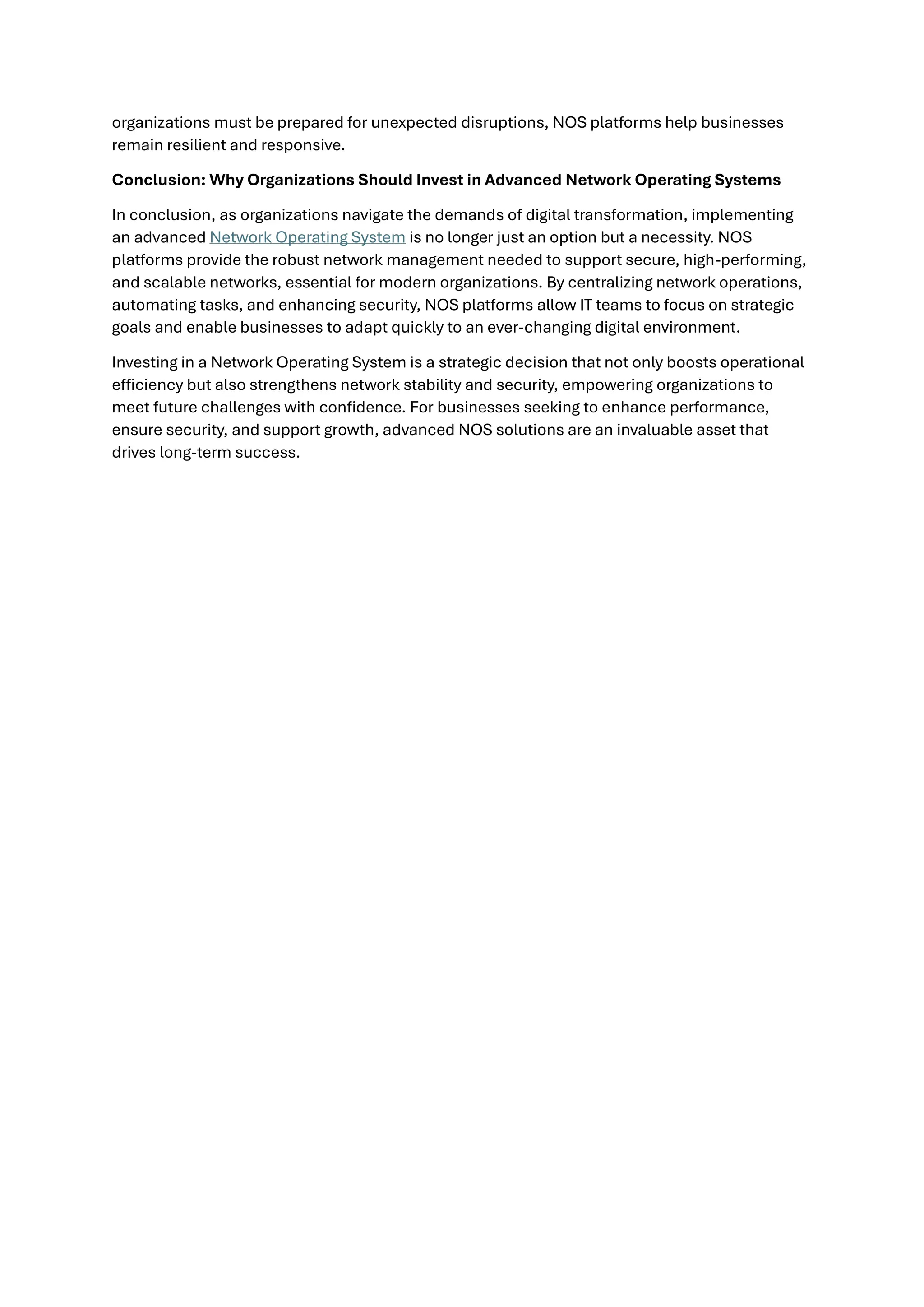 Building a Resilient Network: How Network Operating Systems Enhance Security and Performance | PDF