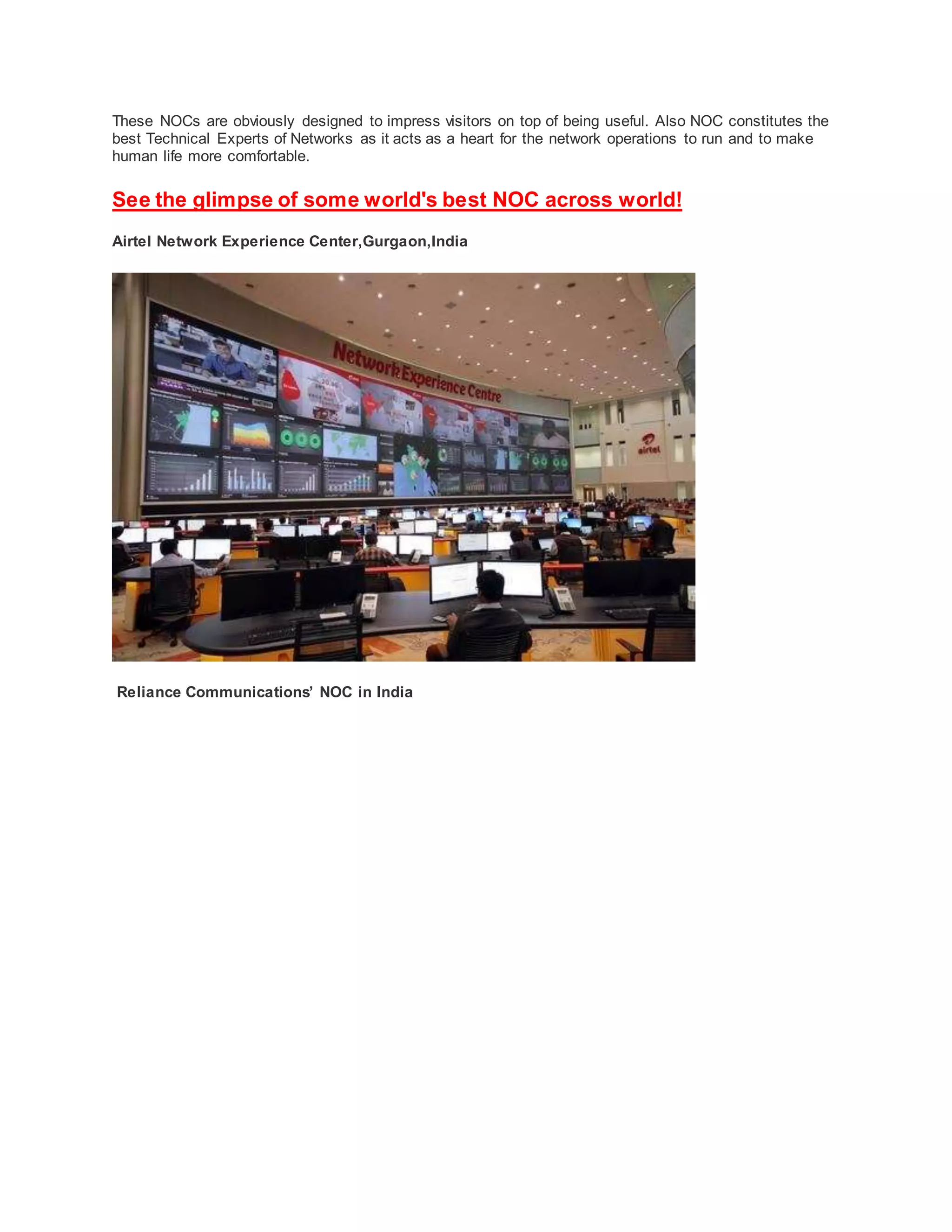 Network operation center | DOCX