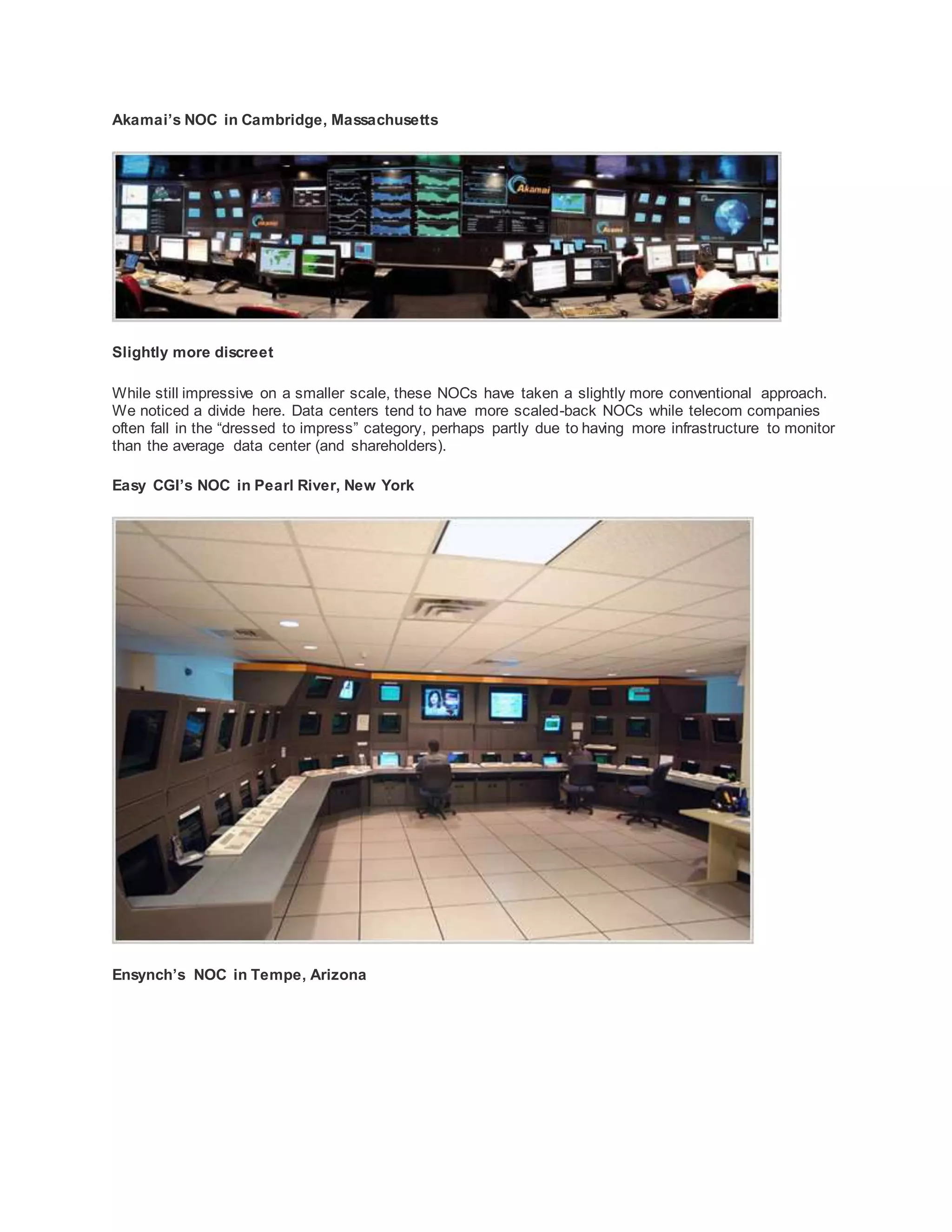 Network operation center | DOCX