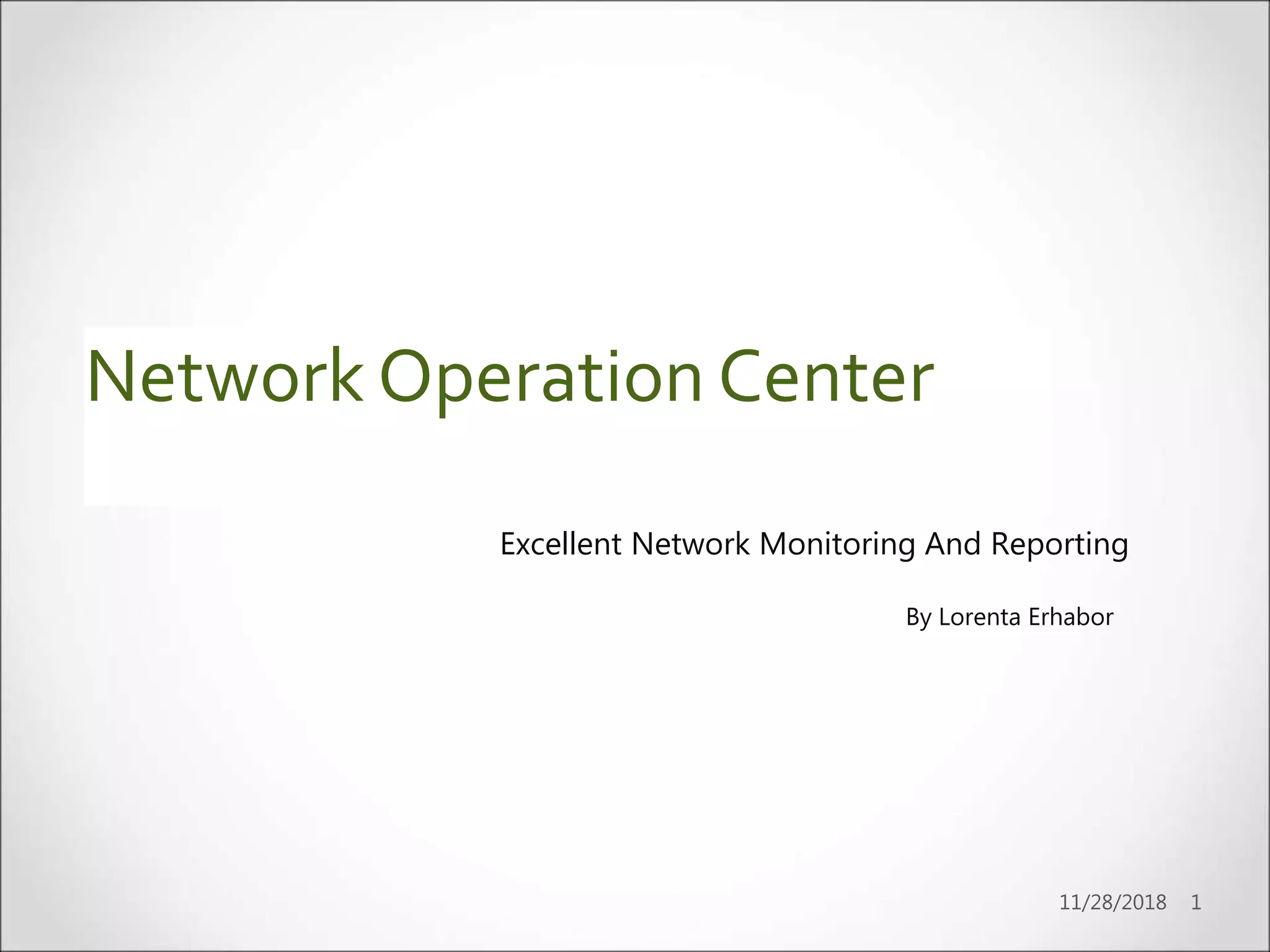 Network Operations Center | PPTX