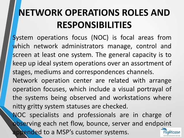 Network operations center (noc) | PPTX