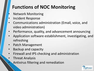 Network operations center (noc) | PPTX