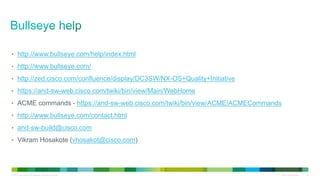 Network OS Code Coverage demo using Bullseye tool | PPT
