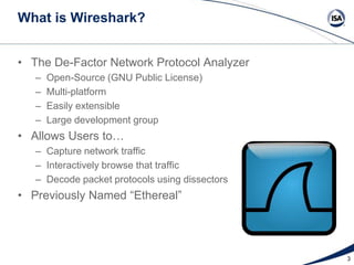 Network Packet Analysis with Wireshark | PPTX