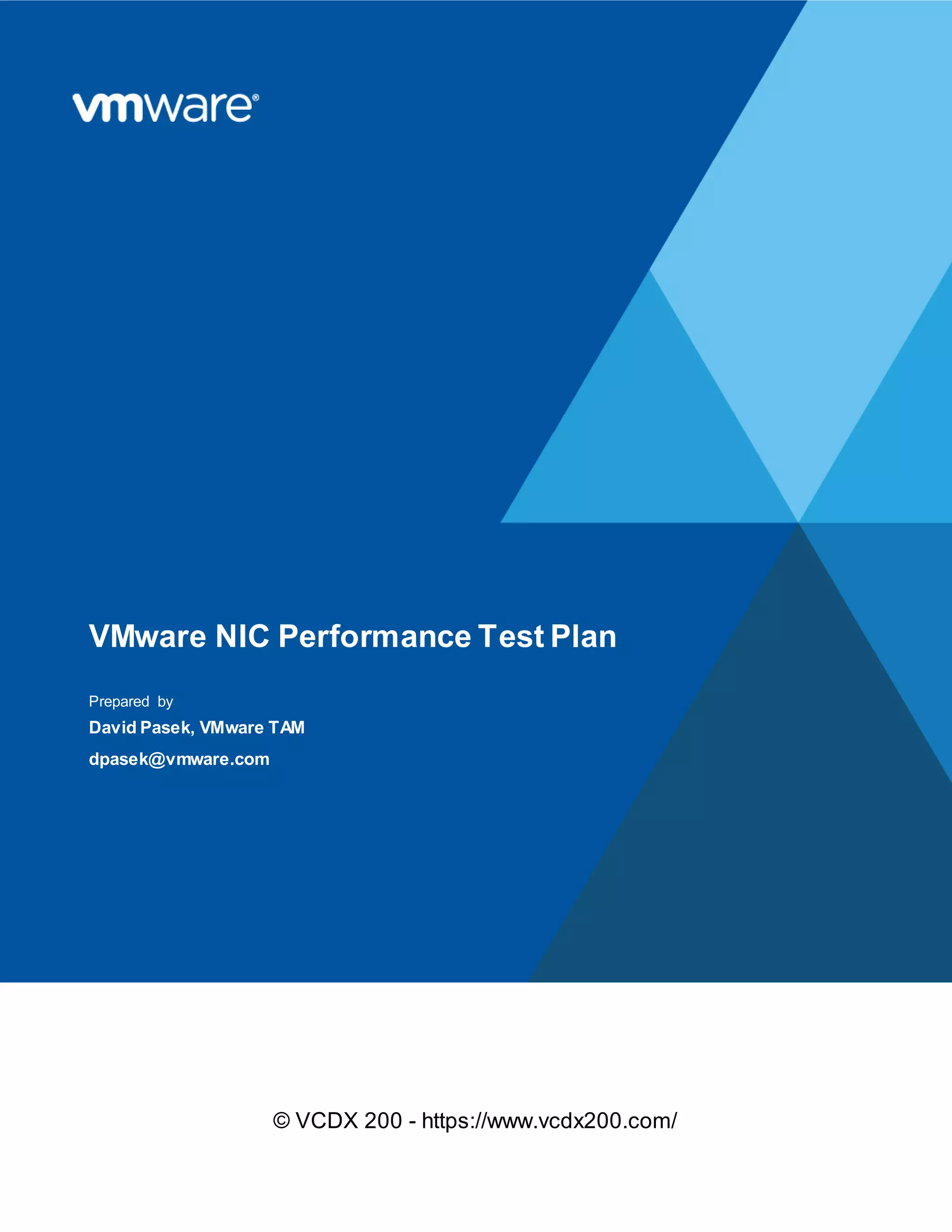 Network performance test plan_v0.3 | PDF