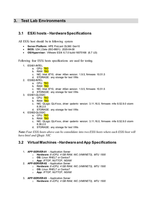 Network performance test plan_v0.3 | DOCX
