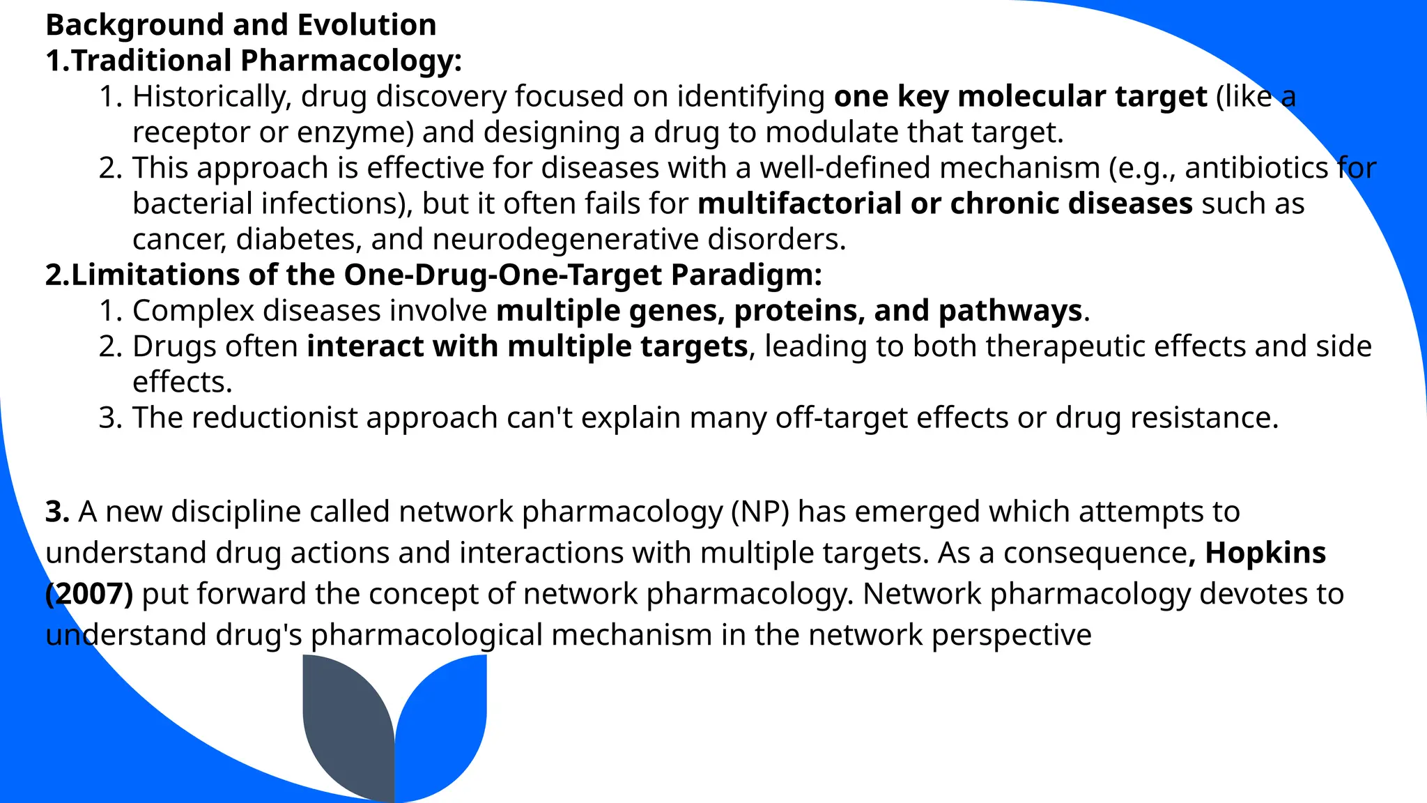 NETWORK PHARMACOLOGY.pptx a new paradigm in drug discovery | PPTX