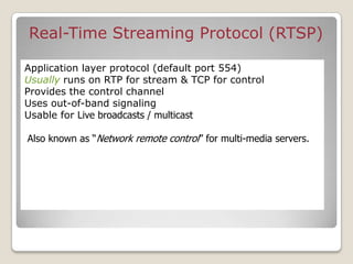 RIP RTCP RTSP | PPTX
