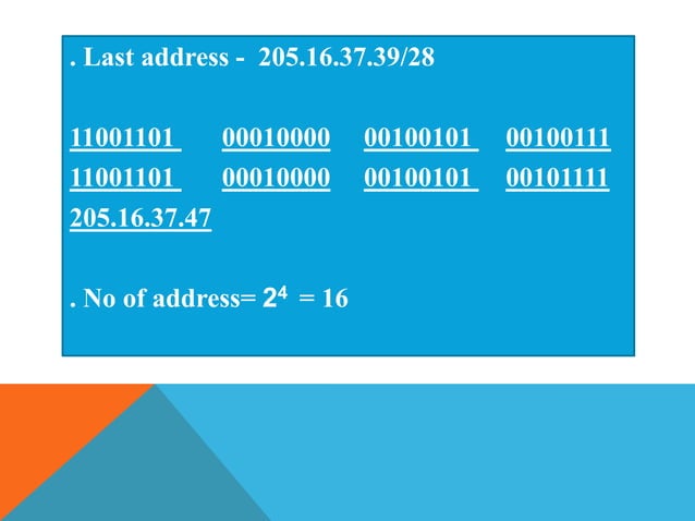 Network layer,ipv4, Classful Addressing,notations, Classless addressing ...