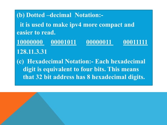 Network layer,ipv4, Classful Addressing,notations, Classless addressing ...