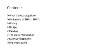 SHA-3 | PPTX