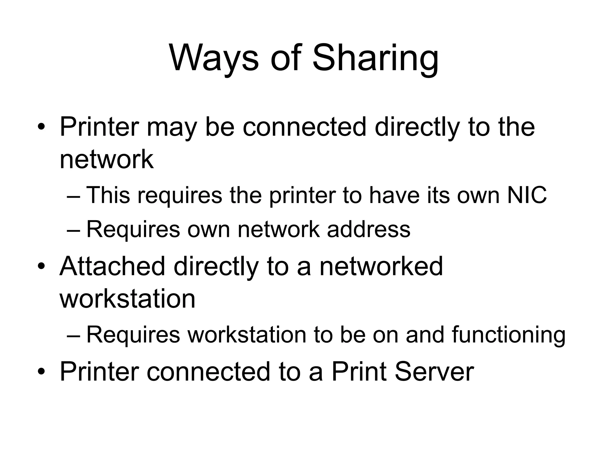 network printer.ppt | Operating Systems | Computer Software and Applications