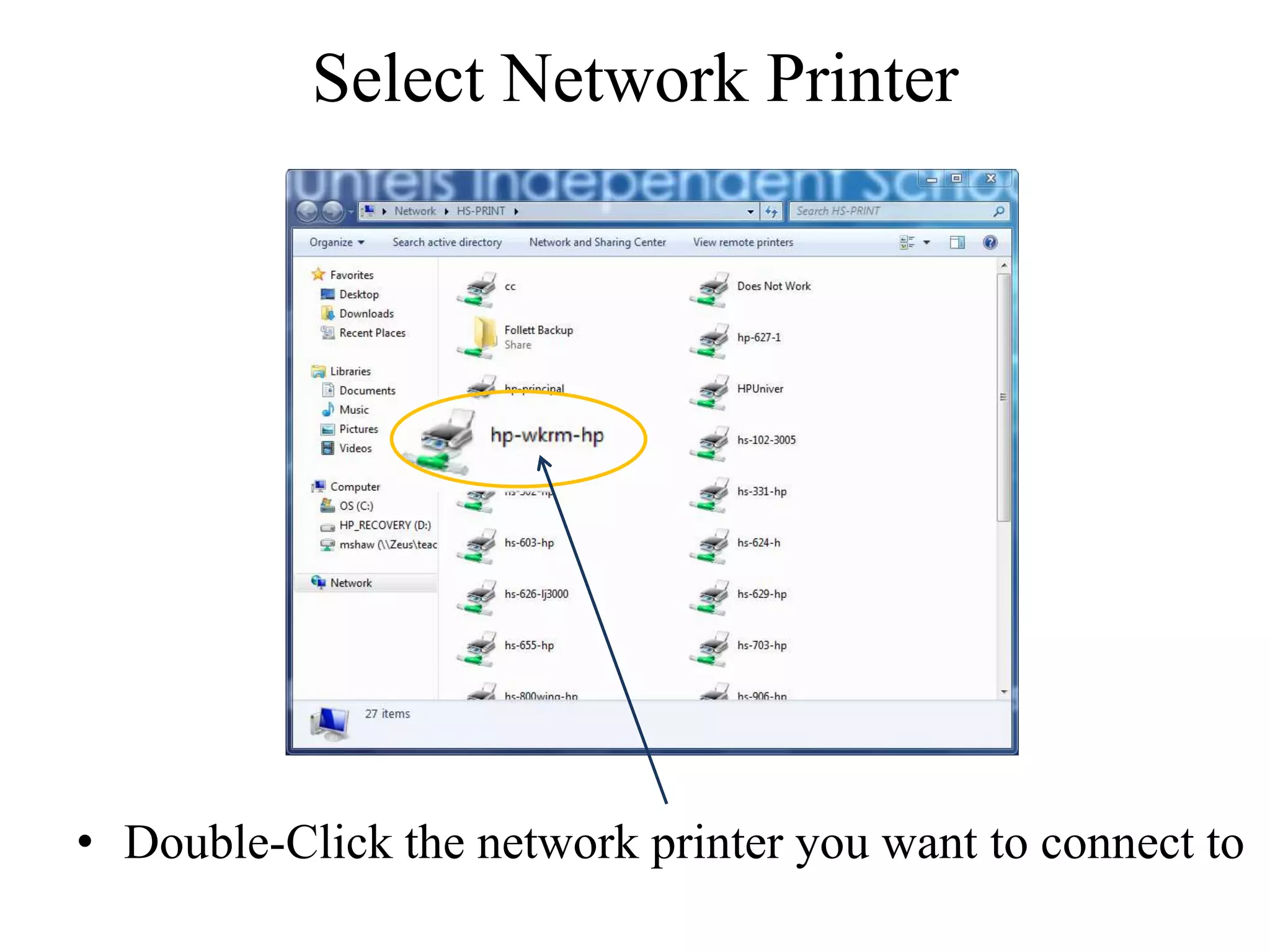 Network printer connection by Miriam Shaw | PPT
