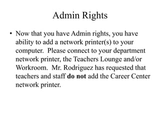 Network printer connection by Miriam Shaw | PPTX