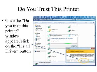 Network printer connection by Miriam Shaw | PPTX