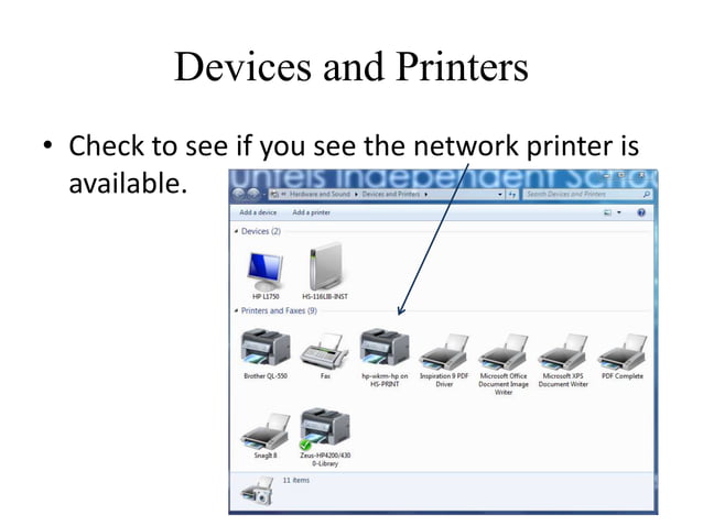 Network printer connection by Miriam Shaw | PPTX