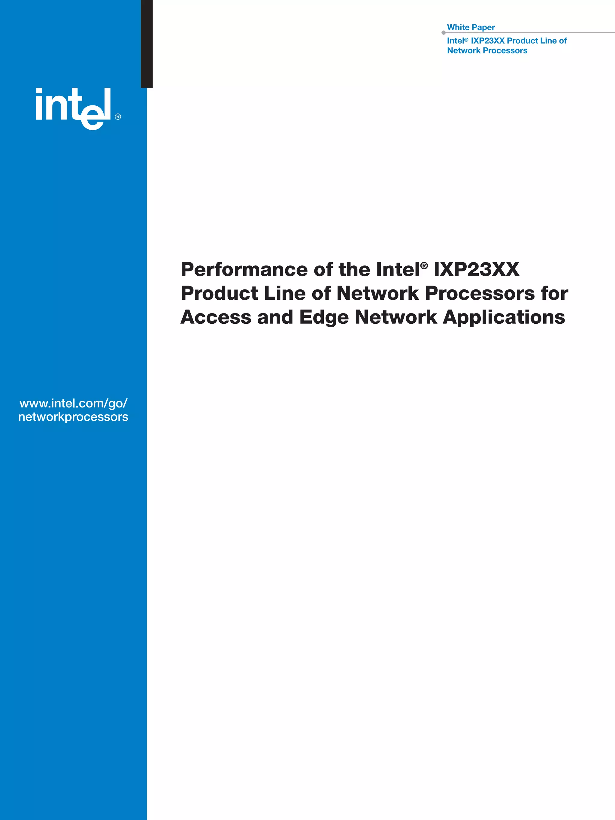 IXP 23XX Network processor | PDF