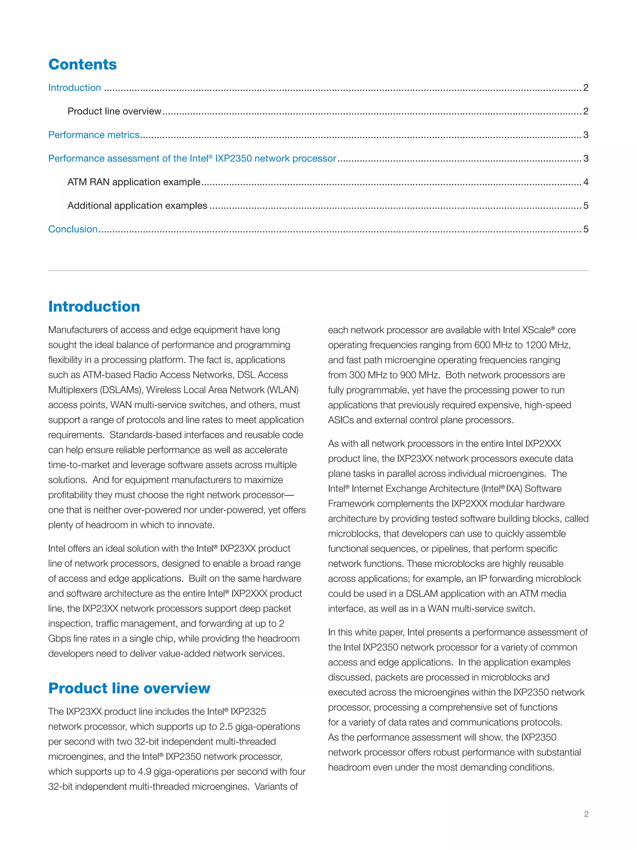 IXP 23XX Network processor | PDF