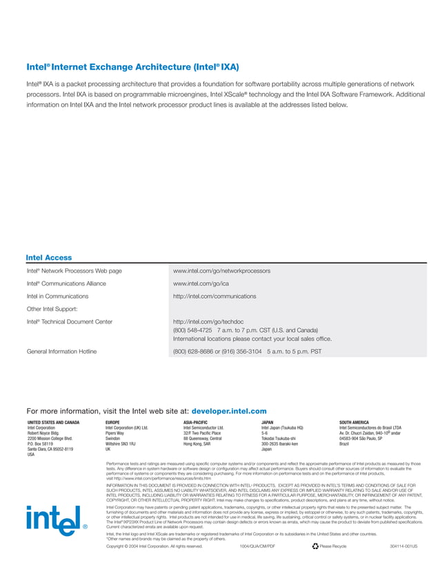 IXP 23XX Network processor | PDF