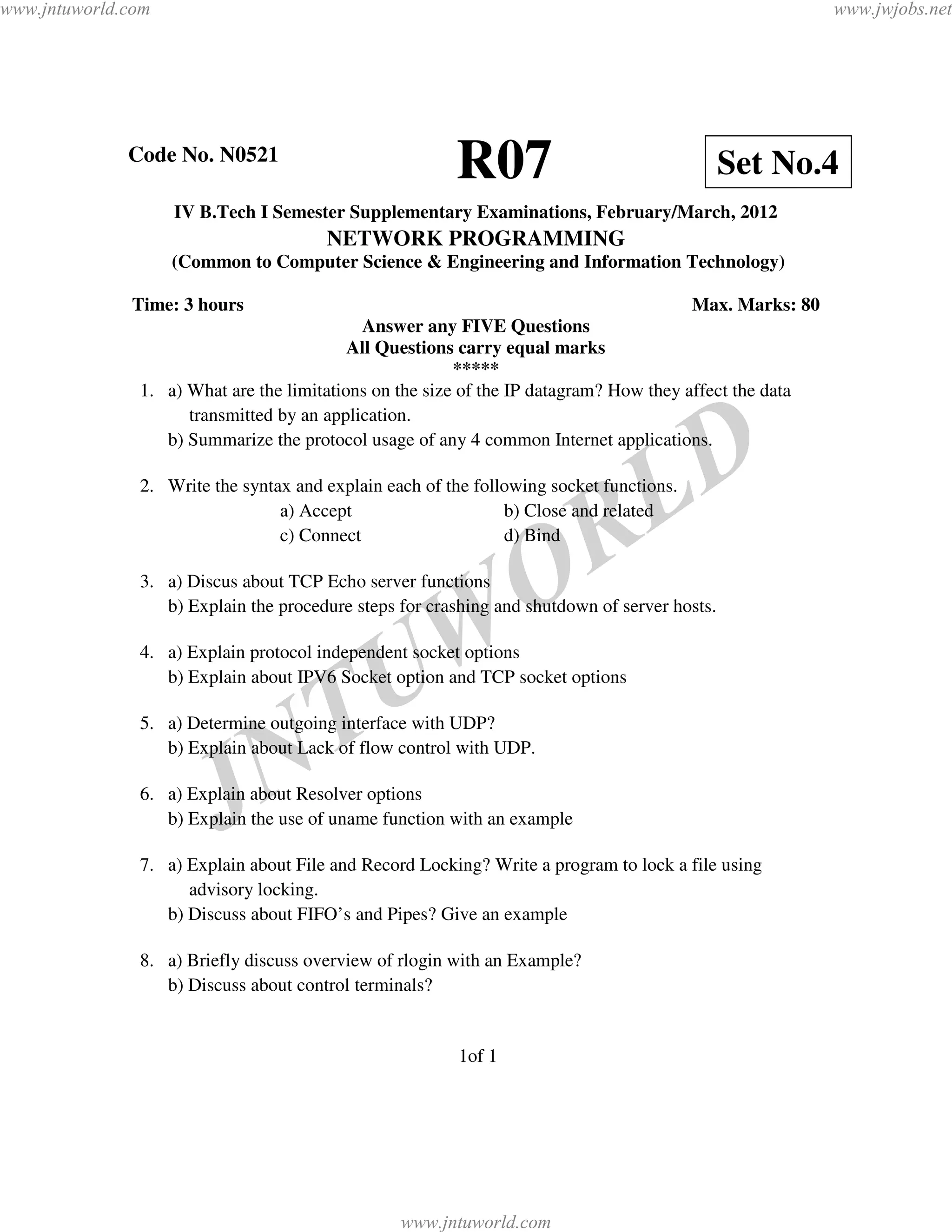 Network programming | PDF