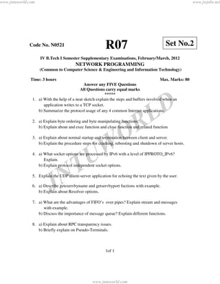 Network programming | PDF