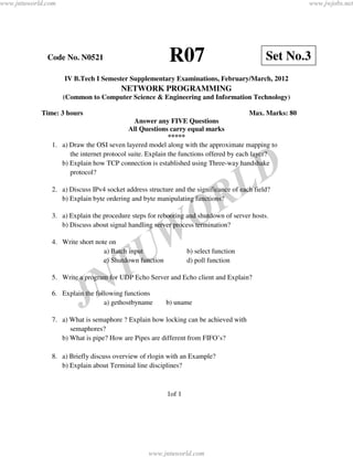 Network programming | PDF