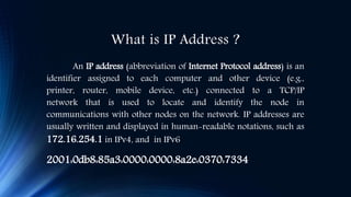 IP Address | PPTX