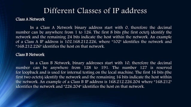 IP Address | PPTX | Computer Networking | Computing