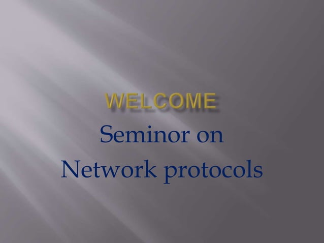 Network protocals | PPTX | Computer Networking | Computing