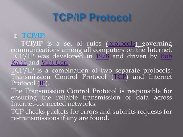 Network protocals | PPTX | Computer Networking | Computing