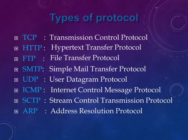 Protocols of network in computer science | PPT