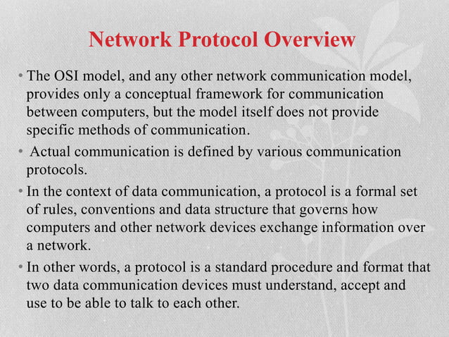 Network protocol | PPTX
