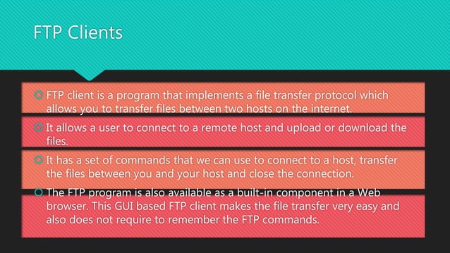 File Transfer Protocol - FTP | PPTX | Internet | Computing