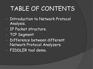 Network Protocol Analysis | PPTX