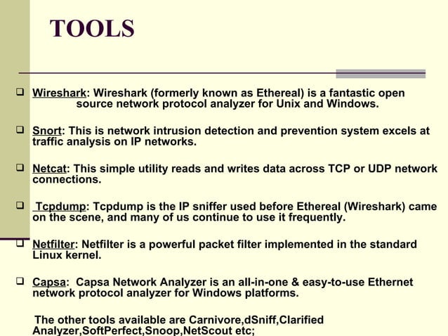 Network Protocol Analyzer | PPT | Computer Networking | Computing
