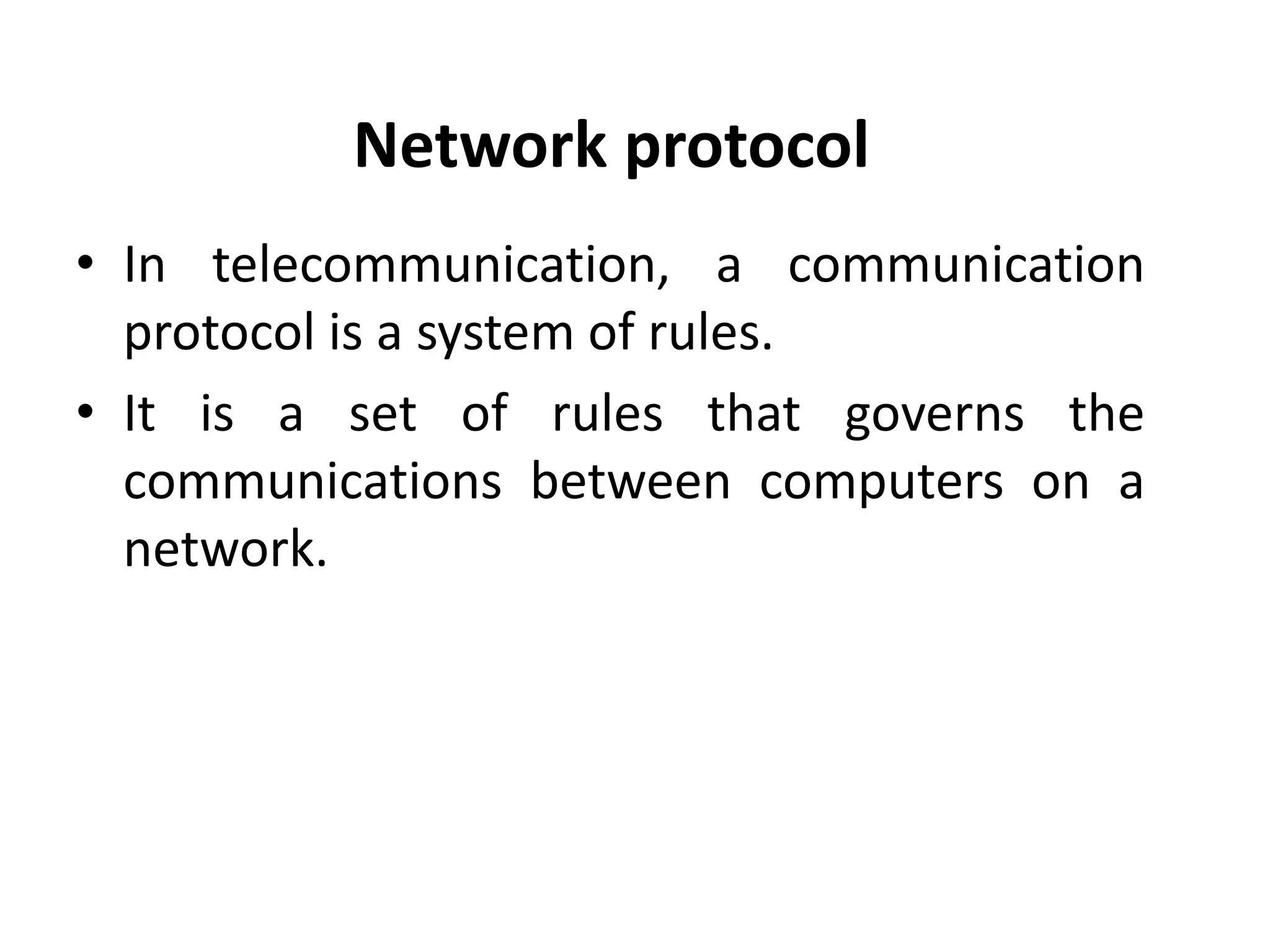 Network protocols | PPTX