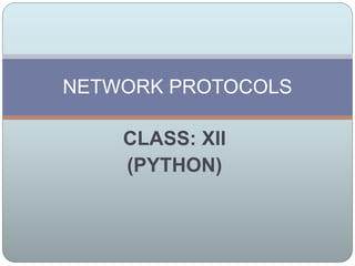 Network protocols | PPT