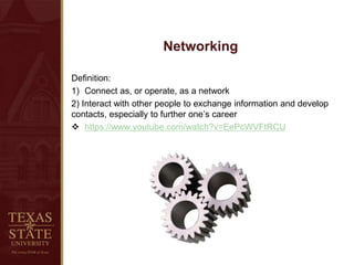 Networking for First Year College Students | PPTX