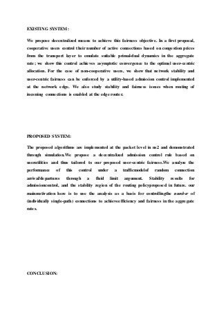 2014 IEEE JAVA NETWORKING COMPUTING PROJECT Network resource allocation for users with multiple ...